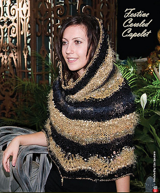 Ravelry: Festive Cowled Capelet pattern by Jane Thornley