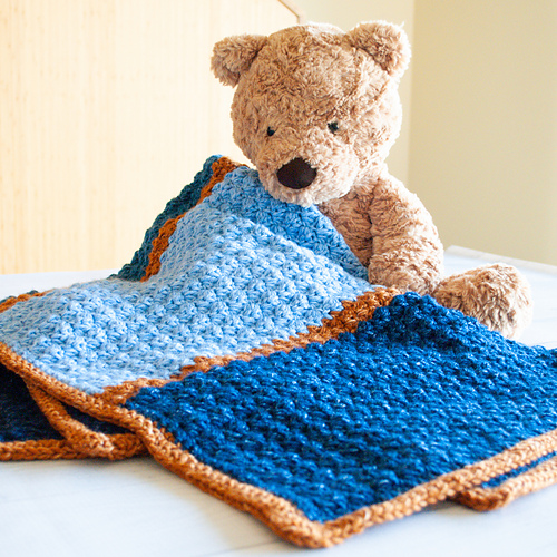 Ravelry: Shades of Blue Baby Blanket pattern by Suzanne Carlson