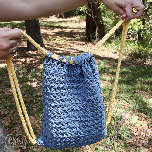 Ravelry: Summer Drawstring Backpack pattern by Christine Williams