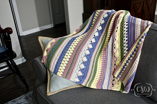 Ravelry: Boho Striped Baby Blanket pattern by Christine Williams