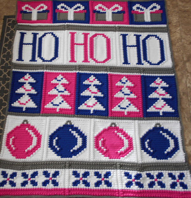 Ravelry: Ho Ho Ho blanket pattern by Jody Pyott