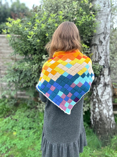 Ravelry: Tunisian Entrelac Temperature Shawl pattern by Concrete Gems