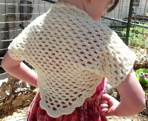 Ravelry: Crochet Girls Shrug pattern by Copper Llama Studio