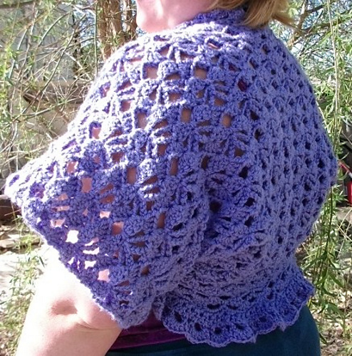 Ravelry: Lace Plus Size Shrug pattern by Copper Llama Studio