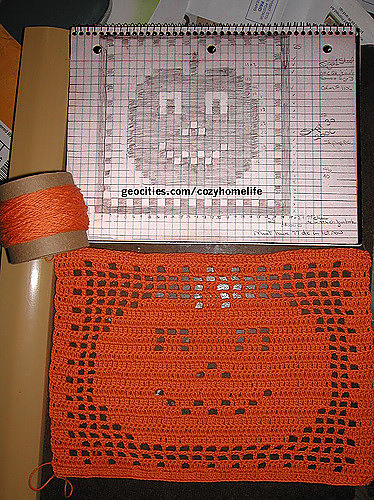 Ravelry: Filet Crochet Pumpkin Mat pattern by Sandra Figg