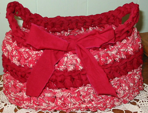 Ravelry: Crochet Upcycled Rag Gift Basket pattern by Cindy Peecher