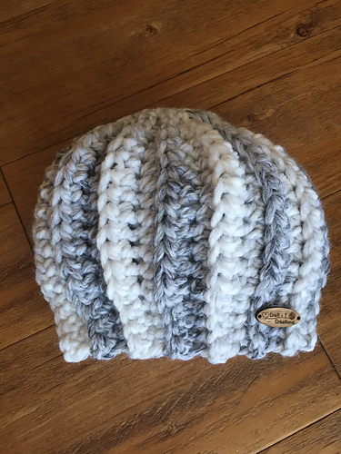 Ravelry: Big Ridges Bun Beanie pattern by She's Crafty Crochet