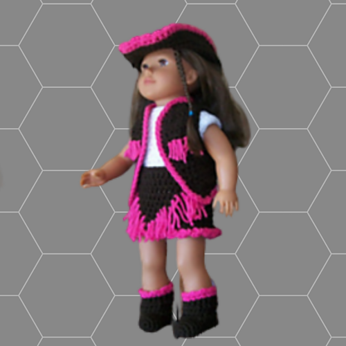 Ravelry: 18" doll cowboy outfit, #101 pattern by DWC
