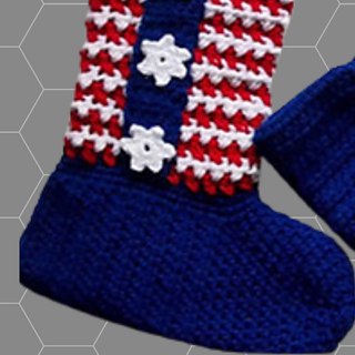 Ravelry: Slipper Socks, American flag, #63 pattern by DWC