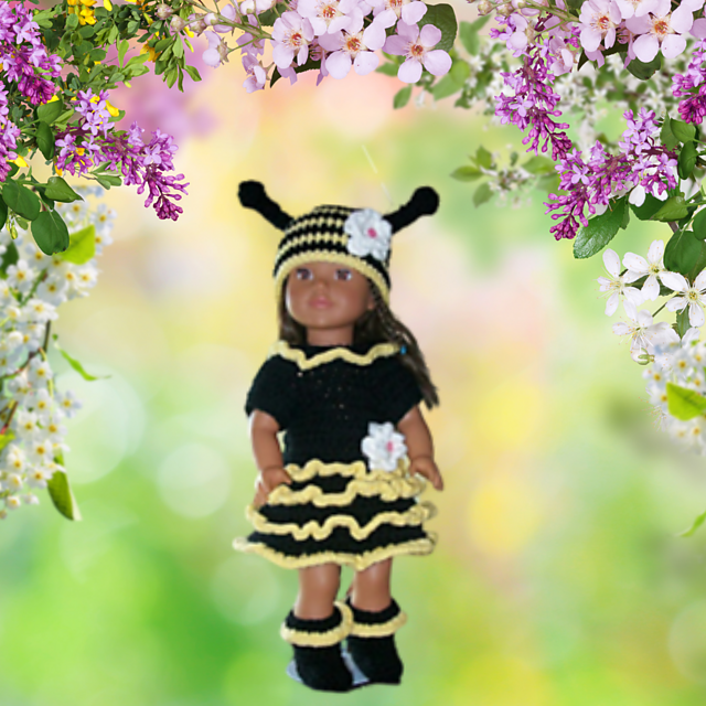 Ravelry: doll dress, #92 pattern by DWC