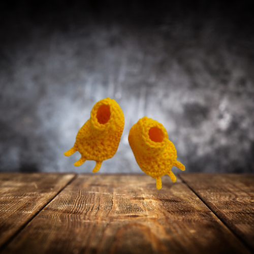 Ravelry: chicken booties & hat, #5 pattern by DWC