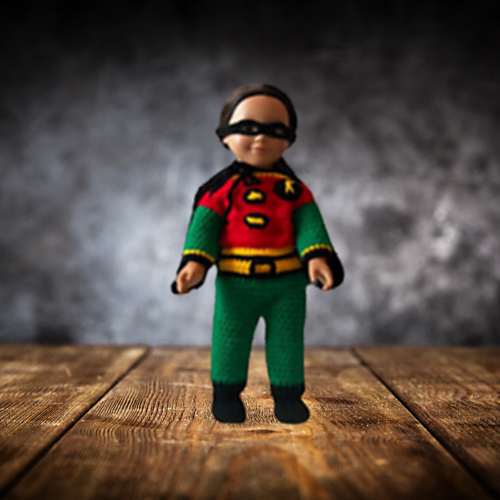 Ravelry: Superhero Robin Doll Costume, #107 pattern by DWC