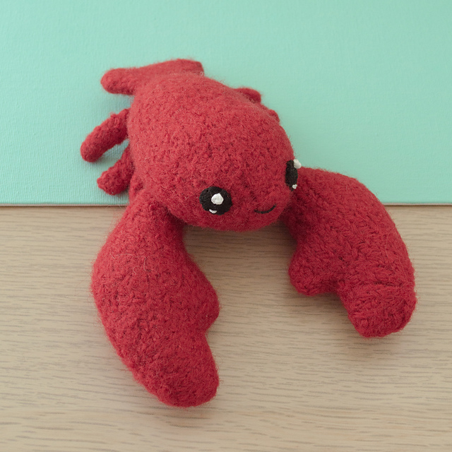 Ravelry: Felted Knit Amigurumi Lobster pattern by Lisa Eberhart