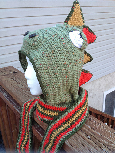 Ravelry: Dino the Dinosaur Scarf with Bonus Dino Foot Print pattern by ...