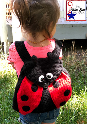 Ravelry: Lady Bug Backpack pattern by Shelley Moore