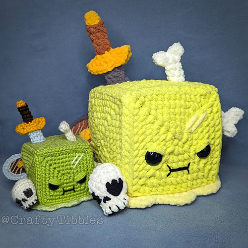 Ravelry: Gelatinous Cube *Updated 2024* pattern by CraftyTibbles