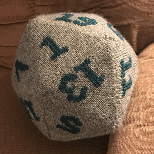 A huge 20-sided die knit from alpaca (with a regular D20 for scale) : r ...