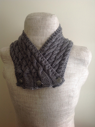 Ravelry: Grey Cabled Neck Wrap pattern by Undeniable Glitter- Alyssa