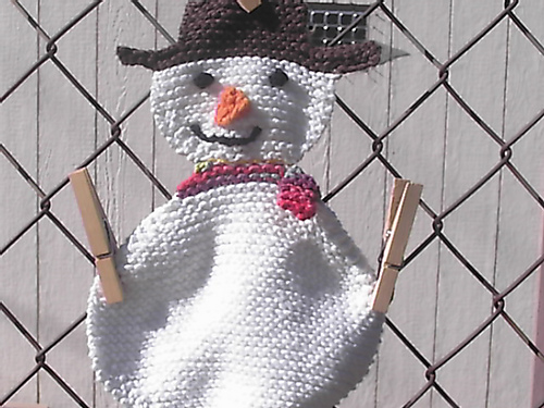Ravelry: snowman washcloth pattern by Nicky Green