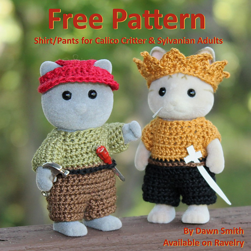 Ravelry: Shirt/Pants for Calico Critter & Sylvanian Adults pattern by ...