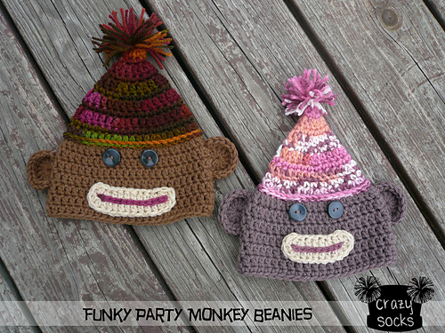Ravelry: Party Monkey Hat pattern by Danyel Pink