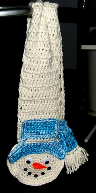 Ravelry: Snowman Scarf pattern by One Crazystitcher