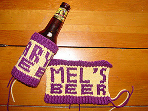 Ravelry: Loom Knit Beer Cozy pattern by Karen Gielen