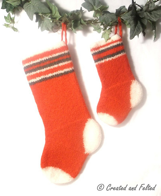Ravelry: Simple Felt Christmas Stockings pattern by Claire Fairall Designs