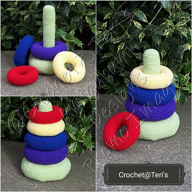 Ravelry: Old Fashioned Ring Stacker Toy pattern by Crochet at Teri's