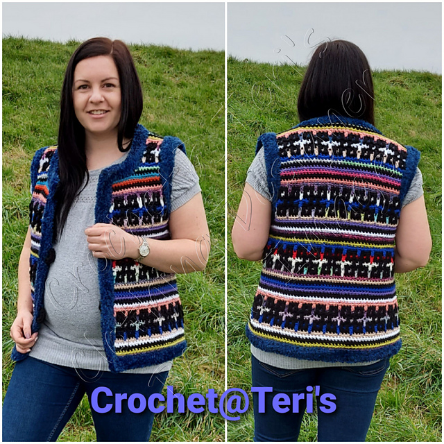 Ravelry: Simple Squares Mosaic Waistcoat pattern by Crochet at Teri's