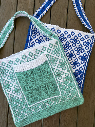 Ravelry: Fading Snowflakes Tote pattern by Kathryn A. Clark