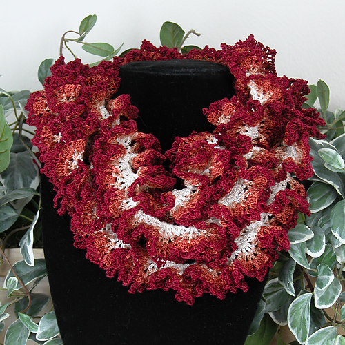 Ravelry: Hawaiian Lei Ruffle Scarf pattern by Kathryn A. Clark