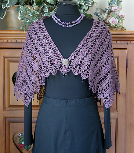 Ravelry: Beaded Elegance Shawl #1 pattern by Kathryn A. Clark