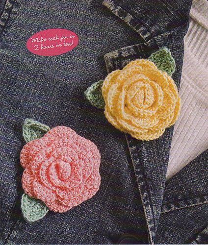 Ravelry: Two-Way Rose Pin pattern by Susan Lowman
