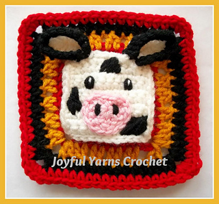 Ravelry: Cow Applique/Square pattern by Joyful Yarns Crochet