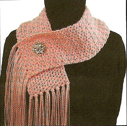Ravelry: Fringed Scarf pattern by Caron Design Team