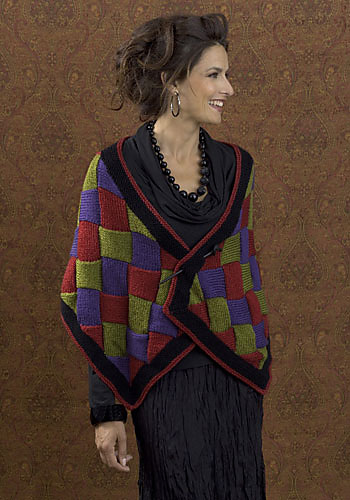 Ravelry: Santiago Entrelac Wrap pattern by Kathy Perry