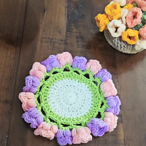 Ravelry: Flower Bouquet Coaster pattern by Crochet Musings