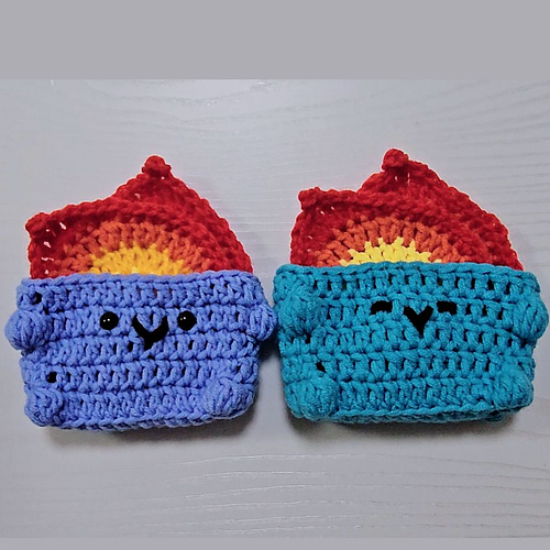 Ravelry: Dumpster Fire Coaster Set pattern by Crochet Musings