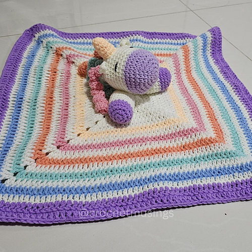 Ravelry: Unicorn Lovey pattern by Crochet Musings