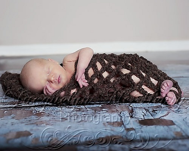 Ravelry: Rope cocoon - Newborn size pattern by Crochetmylove designs