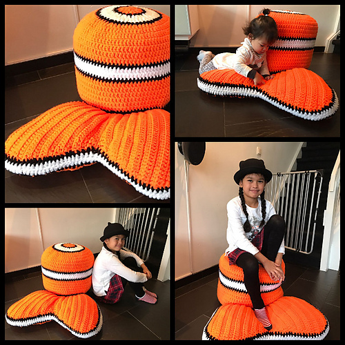 Ravelry: NEMO POUFFE pattern by CroJennifer