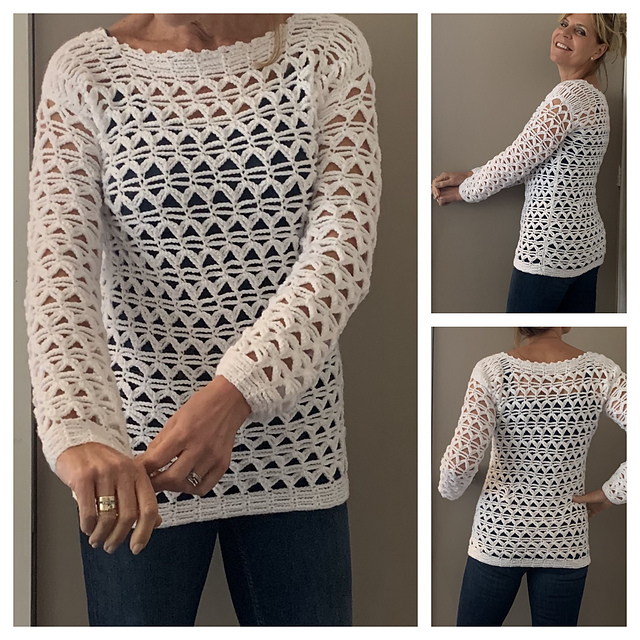 Ravelry: CAUGHT IN TRIANGLES SWEATER pattern by CroJennifer