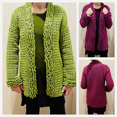 Ravelry: CURLY WURLY CARDI pattern by CroJennifer