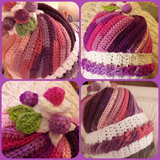 Ravelry: Raspberry Ripple Swirl Hat pattern by Jo Holmes of CrowlasCraft