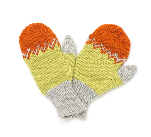 Ravelry: Kids Tri-Color Mittens pattern by Patons