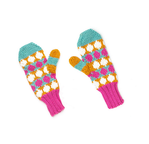 Ravelry: Polka Dot Mittens pattern by Bernat Design Studio