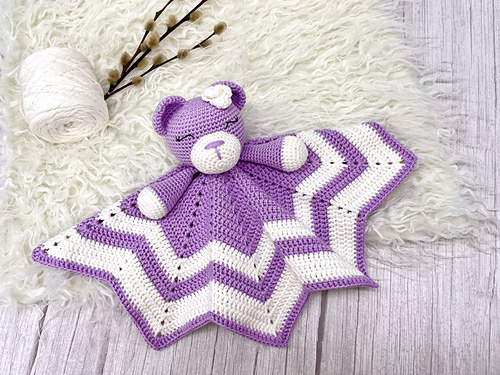 Ravelry: Blossom the Bear Lovey pattern by Cuddly Stitches Craft