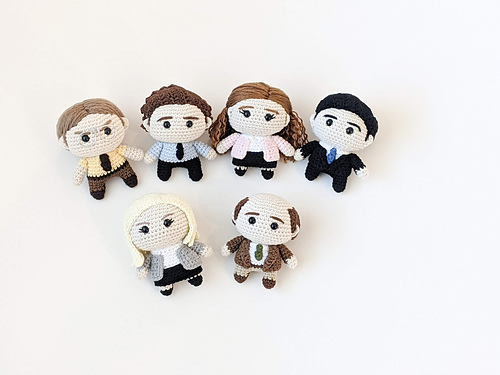 Ravelry: The Office Characters pattern by Curious Narwhal Crochet
