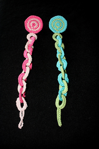 Ravelry: Sweet Baby Soother Pacifier Clips pattern by Ramona Byers